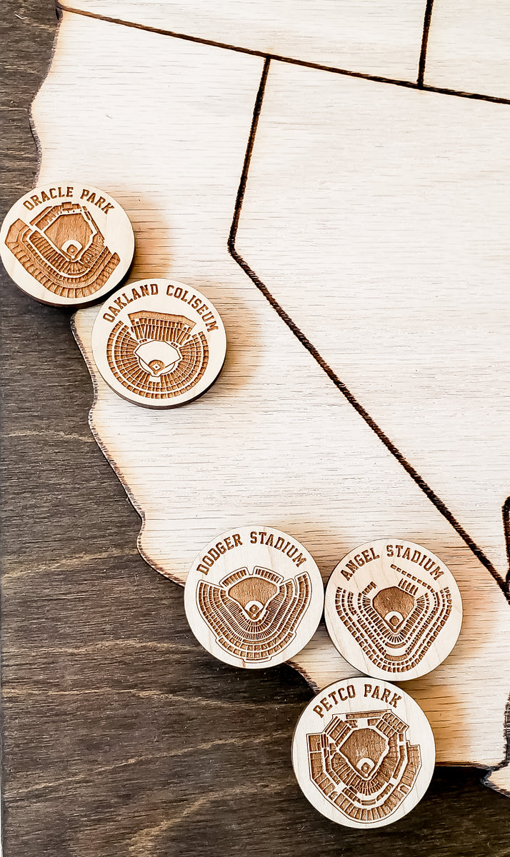 MLB Baseball Travel Map - 24" x 36" – Iconic Stadiums