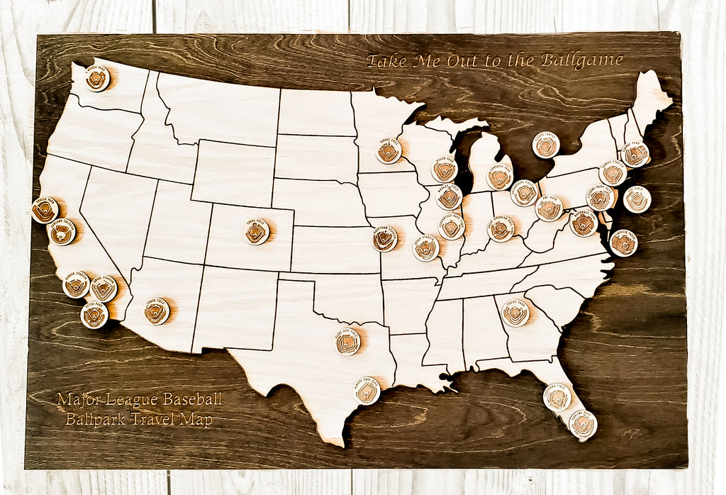 MLB Baseball Travel Map - 24" x 36" – Iconic Stadiums