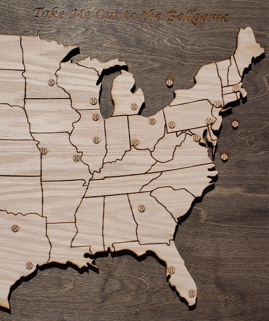 MLB Baseball Travel Map - 24" x 36" – Iconic Stadiums